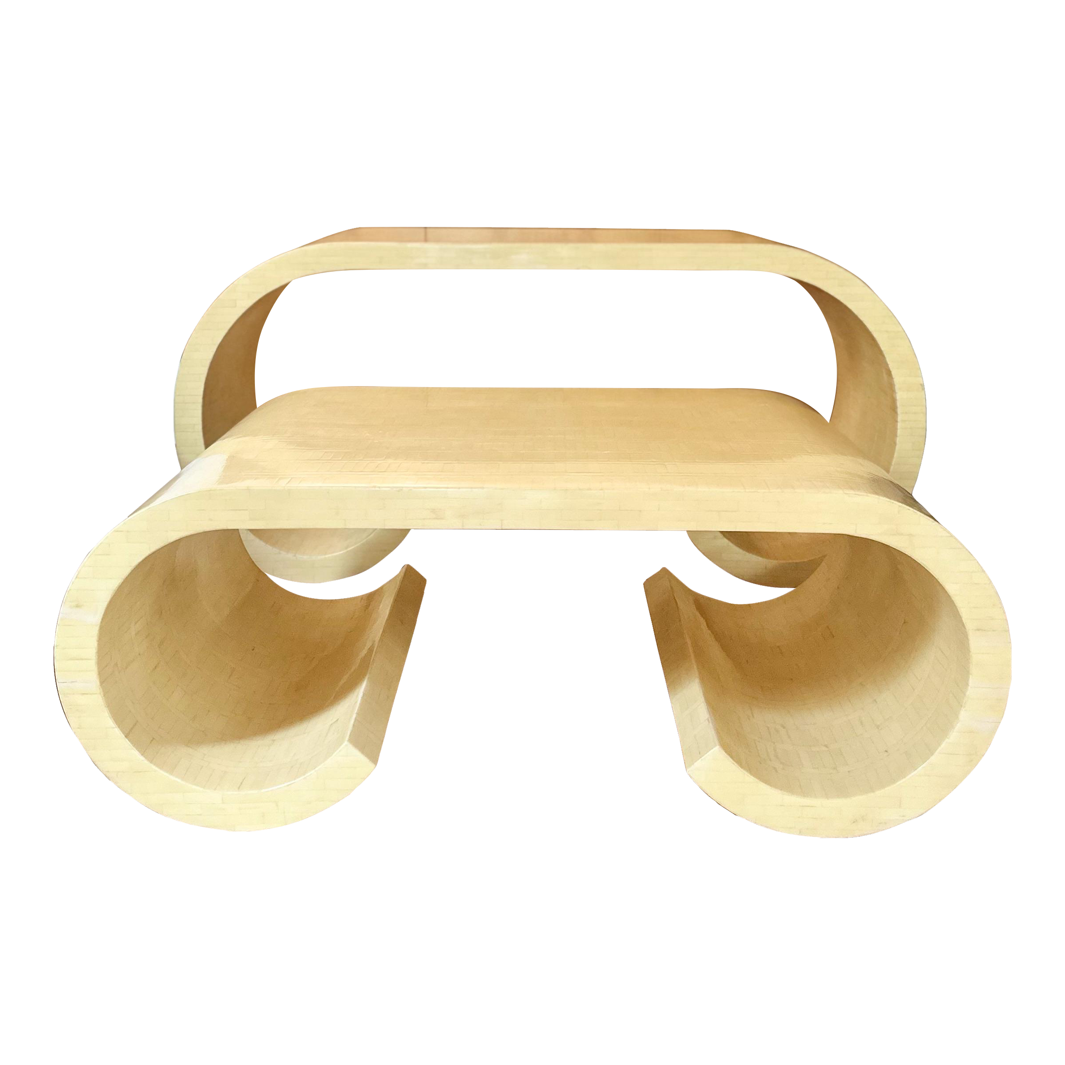 1970s Mosaic Bone Inlay Scroll Coffee Table – Moonpool Modern