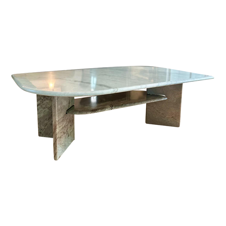 1980s Unique Shaped Marble Coffee Table – Moonpool Modern