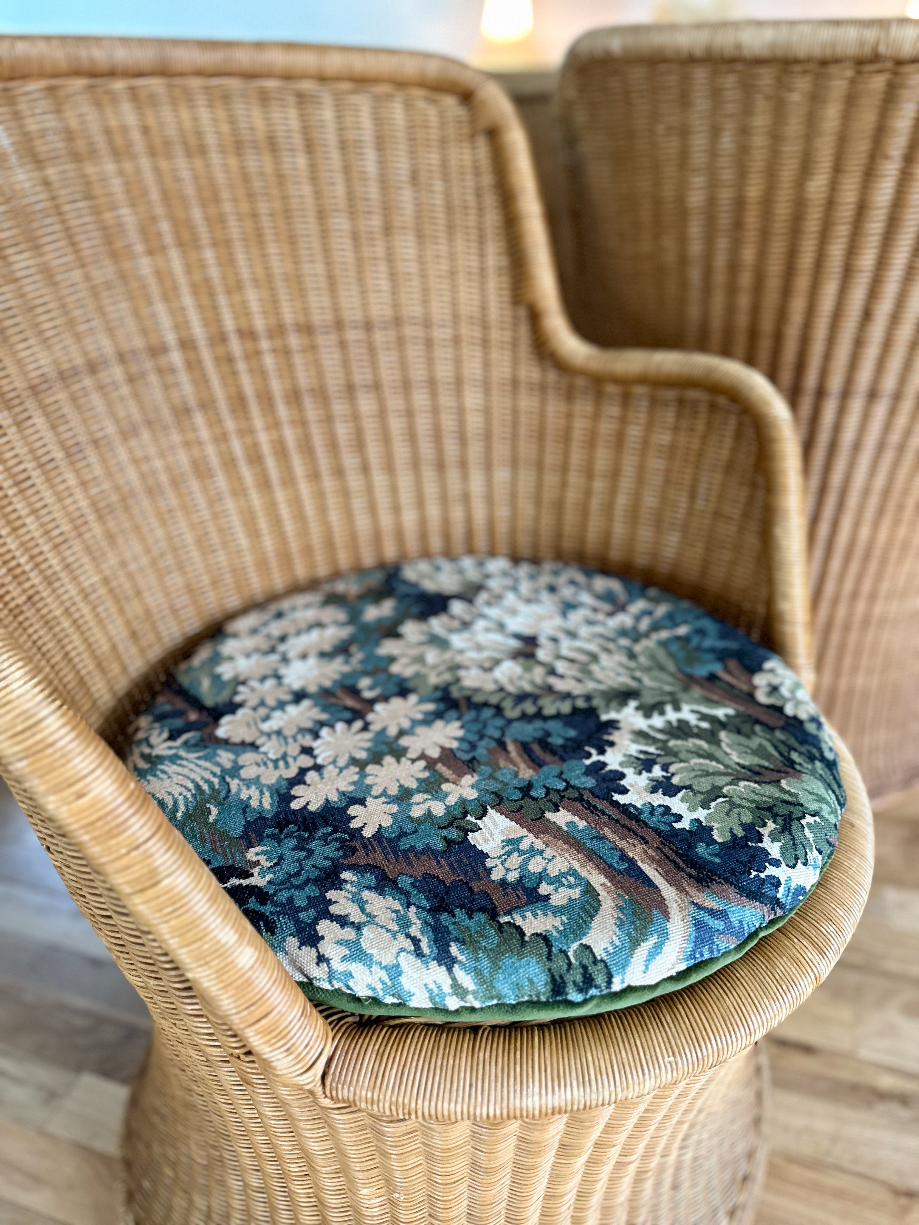1950s Sculptural Danish Wicker Dining Chairs by Torsten Johansson and Moonpool Modern